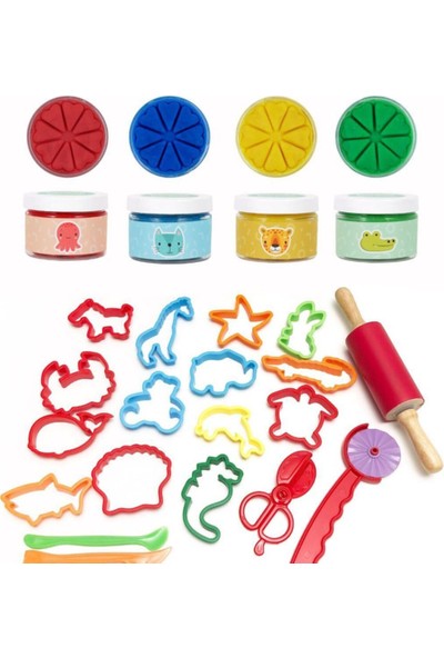 Bonnie Doğal Oyun Hamuru 19 Parça Temel Set 4X150GR Bonnie Doğal Oyun Hamuru 19 Parça Temel Set 4X150GR
