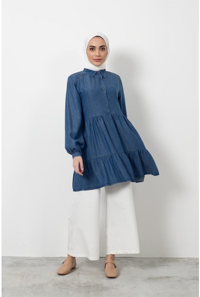 Modaala Gömlek Yaka Tensel Tunik Kot