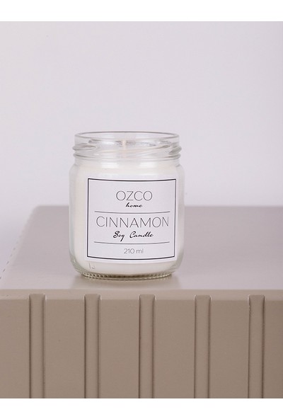 Tarçın Kokulu %100 Soya Wax Kavanoz Mum