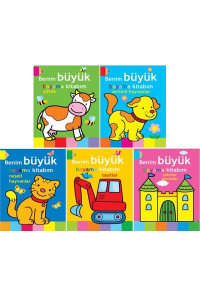 Benim Büyük Boyama Kitabım Serisi - 5 Kitap Benim Büyük Boyama Kitabım Serisi - 5 Kitap