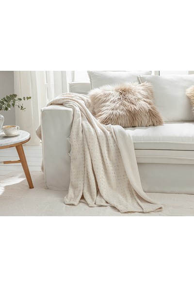 English Home Royal Glow Varak Baskılı Super Soft Tv Battaniye 130X170 cm Beyaz English Home Royal Glow Varak Baskılı Super Soft Tv Battaniye 130X170 cm Beyaz