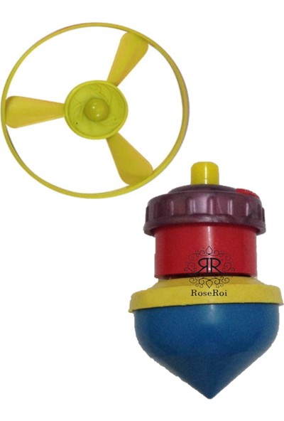 Roseroi Pervaneli Basmalı Topaç Popit Eğitici Oyuncak