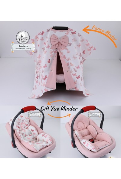 Umaybebek Puset Örtüsü Takımı Minderli-Panço Umaybebek Puset Örtüsü Takımı Minderli-Panço