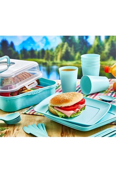 Adissa Hobby Life 32 Parça 6 Kişilik Çantalı Magic Piknik Seti Hijyenik Ultra Lüx Kaliteli Pratik Adissa Hobby Life 32 Parça 6 Kişilik Çantalı Magic Piknik Seti Hijyenik Ultra Lüx Kaliteli Pratik