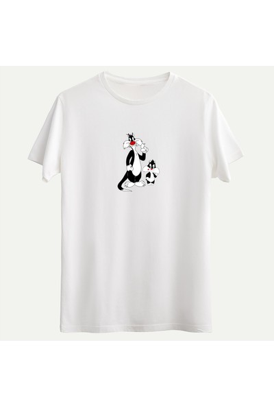 Bqm Basic Slyvester Baskılı Beyaz Tshirt