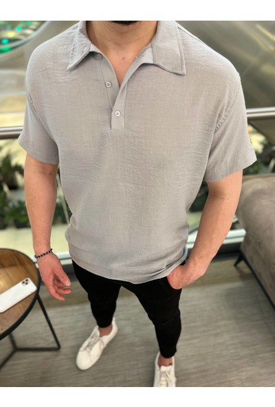 Alum Polo Yaka Over Size Gömlek Alum Polo Yaka Over Size Gömlek