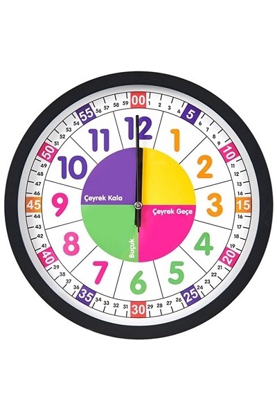 Galaxy Öğretici Çocuk Odası Saati - 30 cm