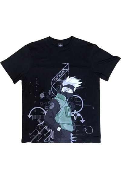 Lucky Boy Unisex Regular Pamuklu Baskılı Anime T-Shirt Kakashi Waiting
