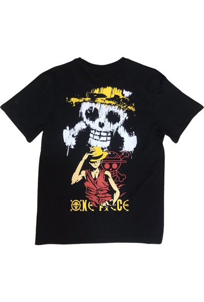 Rise Unisex Regular Pamuklu Sırt Baskılı Anime T-Shirt One Piece Luffy Skull Rise Unisex Regular Pamuklu Sırt Baskılı Anime T-Shirt One Piece Luffy Skull