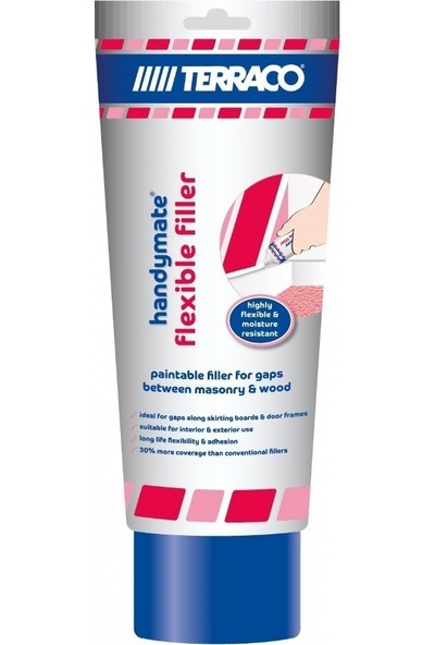 Terraco Handymate Duvar ve Ahşap Arası Esnek Tamir Dolgu Macunu - 300 ml Tüp Terraco Handymate Duvar ve Ahşap Arası Esnek Tamir Dolgu Macunu - 300 ml Tüp