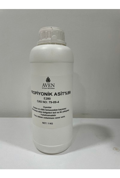 Aven Kimya Propiyonik Asit %99 1 kg Aven Kimya Propiyonik Asit %99 1 kg