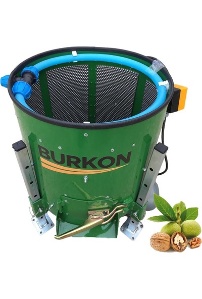 Burkon 90 Lt 35 kg Sabit Devirli Ceviz Soyma Makinası