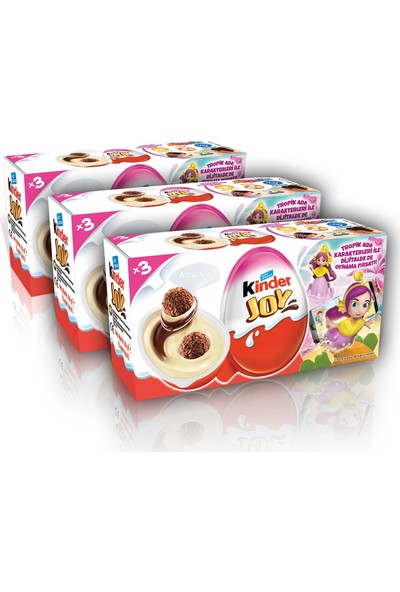 Kinder Joy Yumurta Kızlar 3 x 3'lü 180 gr Kinder Joy Yumurta Kızlar 3 x 3'lü 180 gr