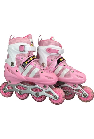 Pasifik Toys Pasifik Çift Sıra Ayarlanabilir Çocuk Pateni 34-37 Numara Işıklı Tekerlekli Alüminyum Şase Pasifik Toys Pasifik Çift Sıra Ayarlanabilir Çocuk Pateni 34-37 Numara Işıklı Tekerlekli Alüminyum Şase