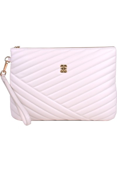Pierre Cardin Kadın Beyaz Portföy Clutch Çanta PC537
