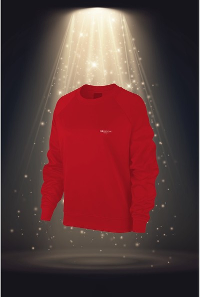 Battal Beden Kadın Kırmızı Interlok Kumaş Düz Renk Rahat Koşu Yuvarlak Yaka Sweatshirt 3XL-10XL Battal Beden Kadın Kırmızı Interlok Kumaş Düz Renk Rahat Koşu Yuvarlak Yaka Sweatshirt 3XL-10XL