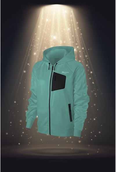 Oversize Kadın Su Yeşili Interlok Kumaş Cepli Kapüşonlu Sporcu Sweatshirt 3XL-10XL Oversize Kadın Su Yeşili Interlok Kumaş Cepli Kapüşonlu Sporcu Sweatshirt 3XL-10XL