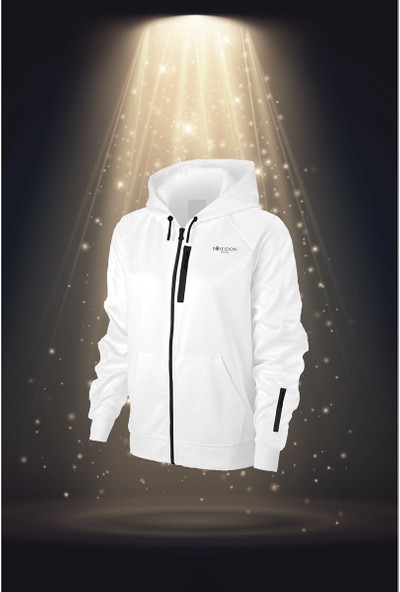 Poseidon Storm Büyük Beden Kadın Beyaz Interlok Kumaş Regular Fit Fermuarlı Kapüşonlu Günlük Sweatshirt 3XL-10XL Poseidon Storm Büyük Beden Kadın Beyaz Interlok Kumaş Regular Fit Fermuarlı Kapüşonlu Günlük Sweatshirt 3XL-10XL