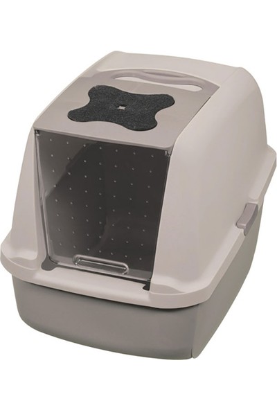 Catit Kapali Tuvalet Kabı 57X46.5X39 cm Gri Gri