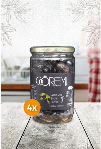 Görem Zeytin Az Tuzlu Padişah Zeytin 400 gr x 4