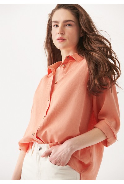 Mavi Tek Cepli Kırmızı Gömlek