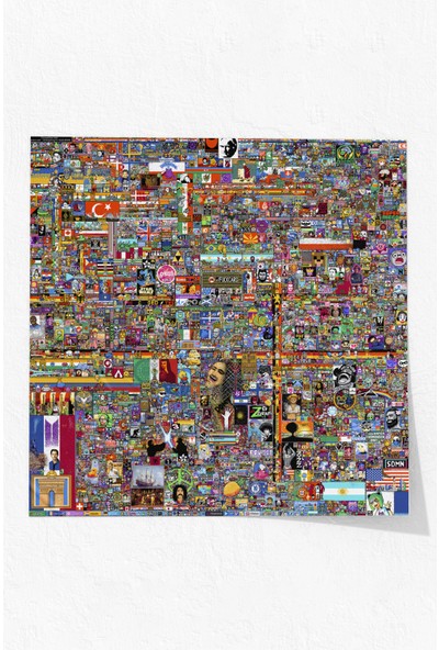 Postermanya Reddit R Place 2022 Kare Poster