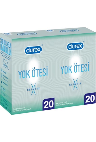 Durex Yok Ötesi Slim Fit 40’lı İnce Prezervatif Durex Yok Ötesi Slim Fit 40’lı İnce Prezervatif
