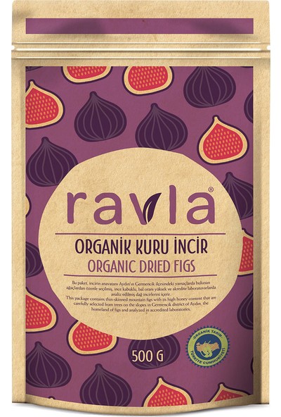 Ravla Organik Kuru İncir Pestisit ve Aflatoksin Analizli - 500 gr