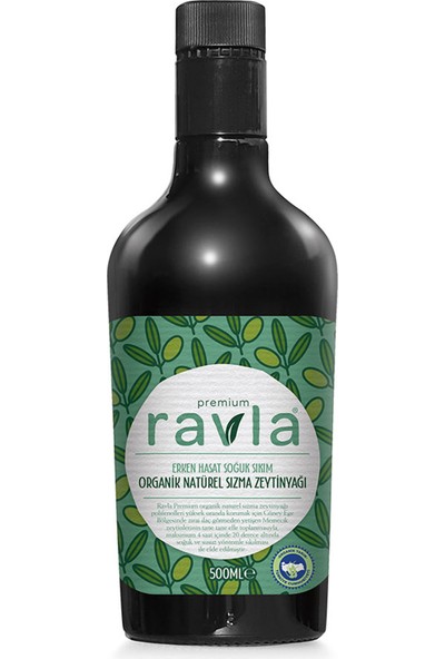 Ravla Organik Naturel Sızma Zeytinyağı – 424 Mg/kg Polifenollü - 500 ml
