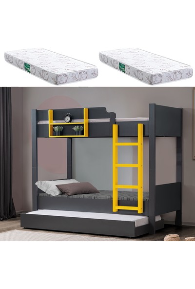 Setay Ranza, Asya Ayrılabilir Yavrulu Ranza + 2 Adet Comfort Yatak Setay Ranza, Asya Ayrılabilir Yavrulu Ranza + 2 Adet Comfort Yatak