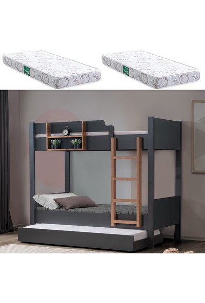 Setay Ranza, Asya Ayrılabilir Yavrulu Ranza + 2 Adet Comfort Yatak Setay Ranza, Asya Ayrılabilir Yavrulu Ranza + 2 Adet Comfort Yatak
