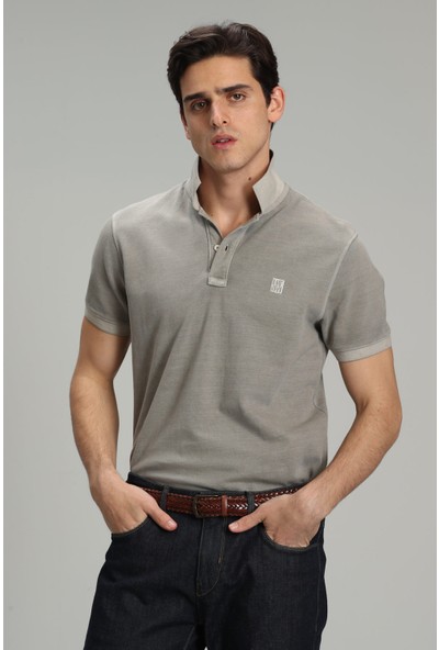 Lufian Vernon Spor Polo Erkek Tişört Koyu Gri Lufian Vernon Spor Polo Erkek Tişört Koyu Gri