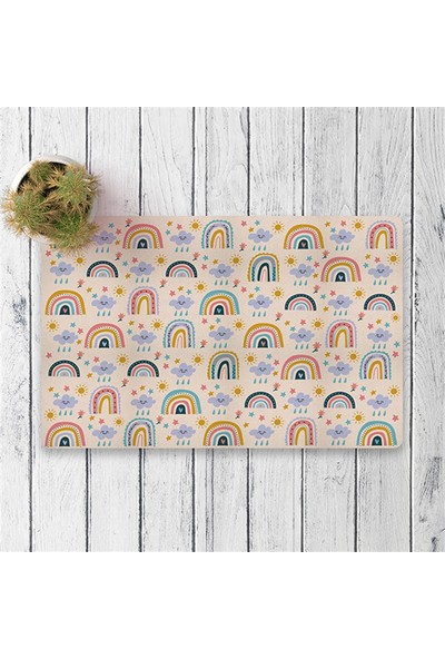 Vagonik Gökkuşağı Dijital Baskılı 50X70CM Dekoratif Çok Amaçlı Iç ve Dış Kapı Paspası Vagonik Gökkuşağı Dijital Baskılı 50X70CM Dekoratif Çok Amaçlı Iç ve Dış Kapı Paspası