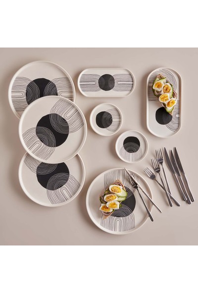 Bella Maison Graphic Line Seramik 8 Parça 4 Kişilik Kahvaltı Takımı Beyaz Bella Maison Graphic Line Seramik 8 Parça 4 Kişilik Kahvaltı Takımı Beyaz