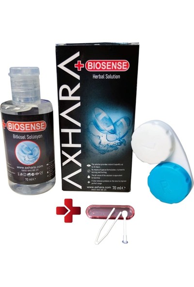Axhara Biosense Lens Suyu 70 ml + Lens Takma Aparatı + Saklama Kabı Axhara Biosense Lens Suyu 70 ml + Lens Takma Aparatı + Saklama Kabı