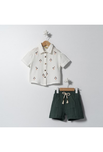 Müslin Erkek Bebek Takım
