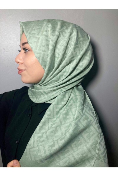 F Desen Jakarlı Pamuk Şal