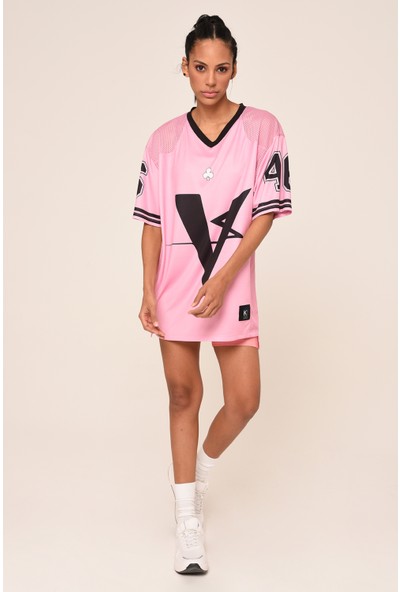 Baskido Oversize Beyzbol Forması Pembe
