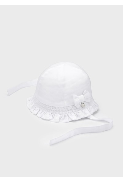 Mayoral Kız Bebek Fiyonklu Şapka Beyaz 9487