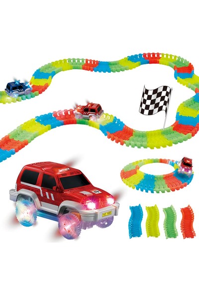 Elifeshop Magic Tracks Renkli Hareketli Raylar 384 Parça LED Işıklı 2 Arabalı Oyuncak Araba Parkuru Pist Seti Elifeshop Magic Tracks Renkli Hareketli Raylar 384 Parça LED Işıklı 2 Arabalı Oyuncak Araba Parkuru Pist Seti