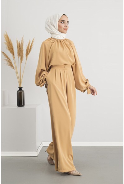 Modaala Kolu Bağcıklı Ikili Takım Camel