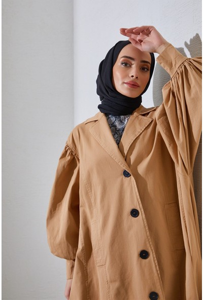 Modaala Kolu Büzgülü Trenç Bej