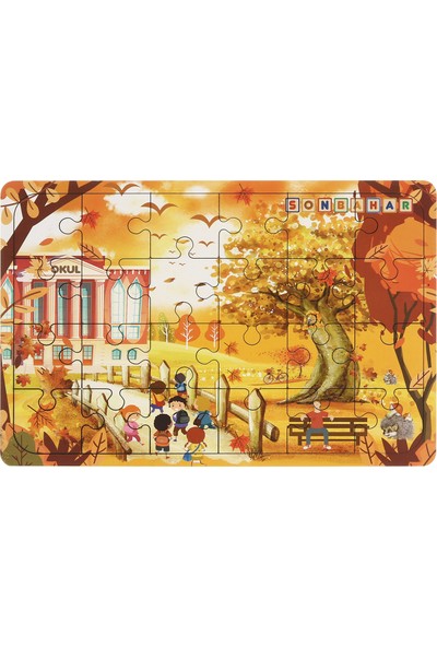 Maketçiniz 24 Parca Mevsımler Puzzle Sonbahar Maketçiniz 24 Parca Mevsımler Puzzle Sonbahar
