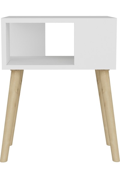 Cantek Raflı Yan Sehpa,zigon Sehpa Hektor Beyaz-Beyaz Cantek Raflı Yan Sehpa,zigon Sehpa Hektor Beyaz-Beyaz