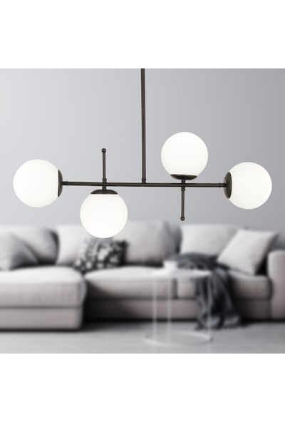 GÜNAY 4LÜ SİYAH SALON AVİZE