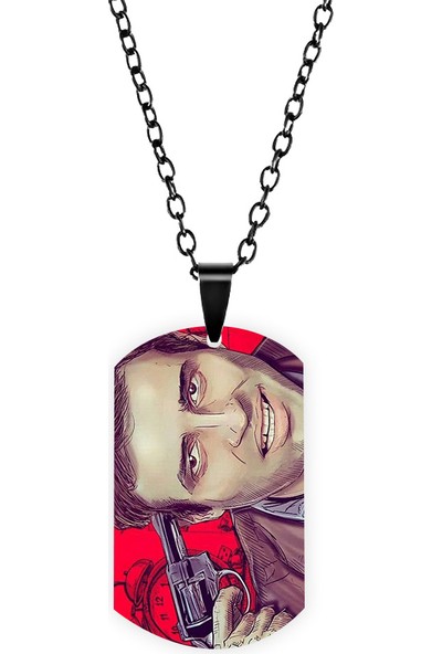 Kemal Sunal Baskılı Siyah Künye TYT1253