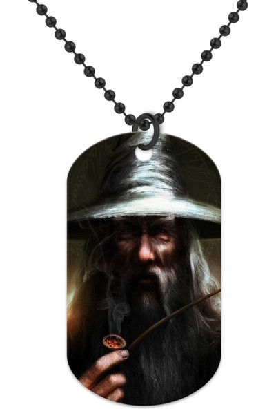 Gandalf Baskılı Siyah Zincirli Künye/kolye TYT1569 Gandalf Baskılı Siyah Zincirli Künye/kolye TYT1569