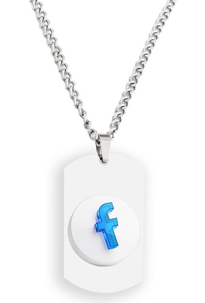 Facebook Beyaz Logo Künye/kolye YTKTRD696 Facebook Beyaz Logo Künye/kolye YTKTRD696