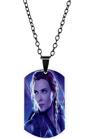 Black Widow Baskılı Siyah Künye TYT871