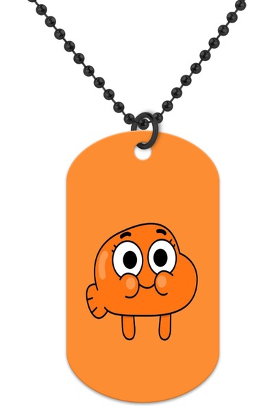 Darvin Baskılı Siyah Zincirli Künye/kolye TYT1517